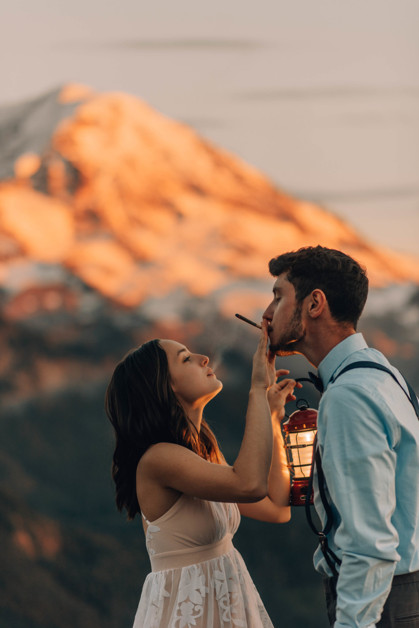 ashley + jacob — intimate sunset mountain elopement ...